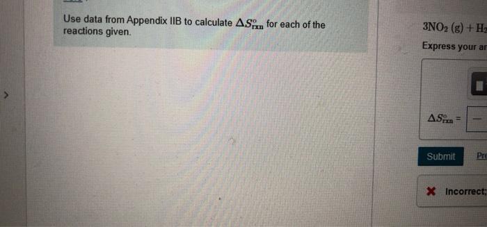 Solved Use Data From Appendix Iib To Calculate As For Each 0316