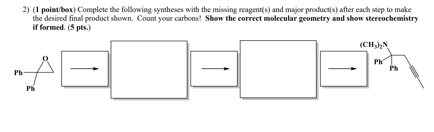 Solved This is a synthesis problem please fill in each box | Chegg.com