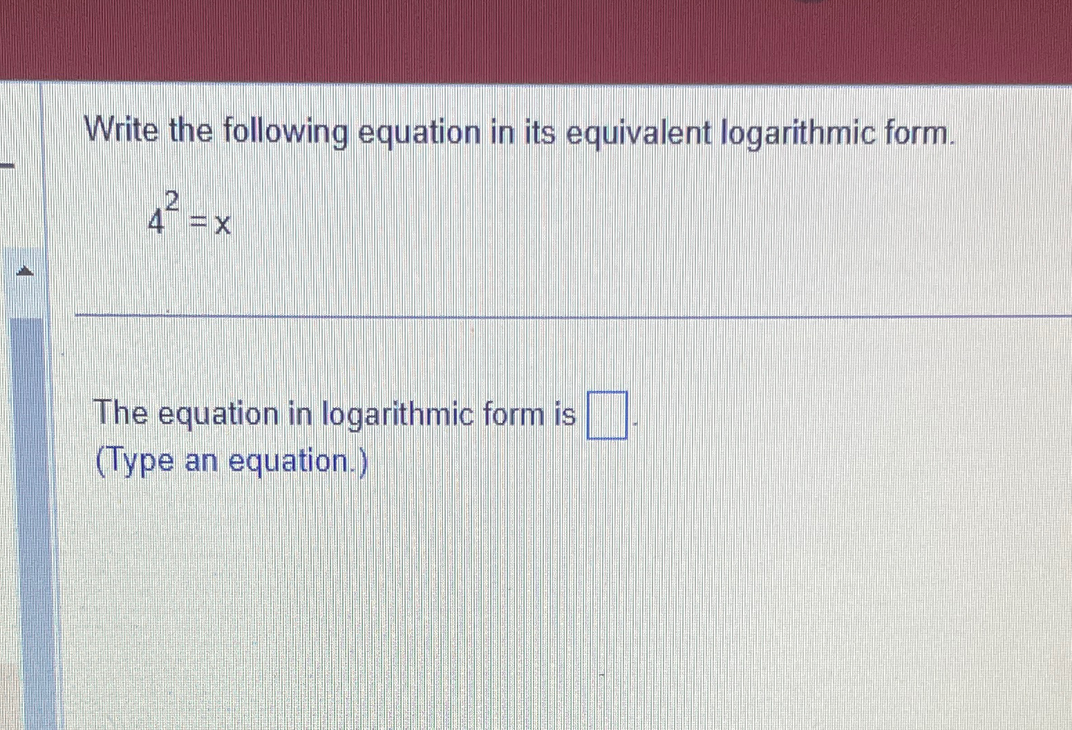Solved Write the following equation in its equivalent | Chegg.com