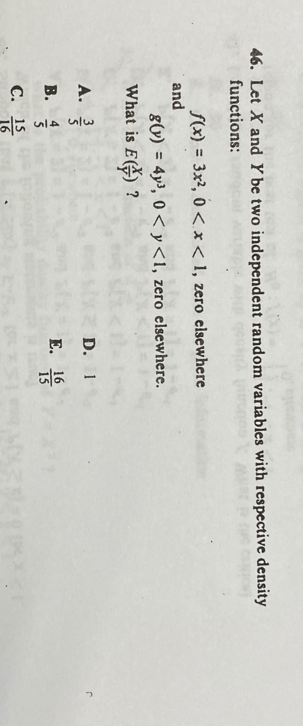 Solved Let X ﻿and Y ﻿be Two Independent Random Variables