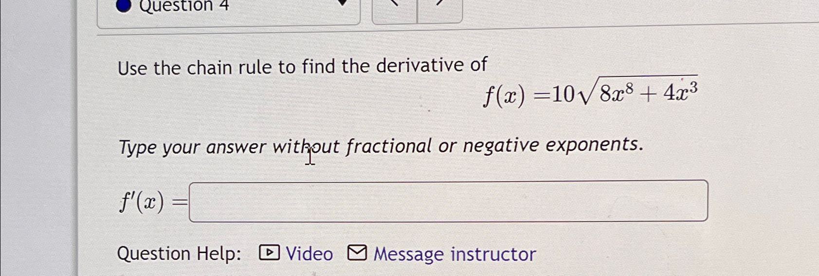 Solved Use the chain rule to find the derivative | Chegg.com