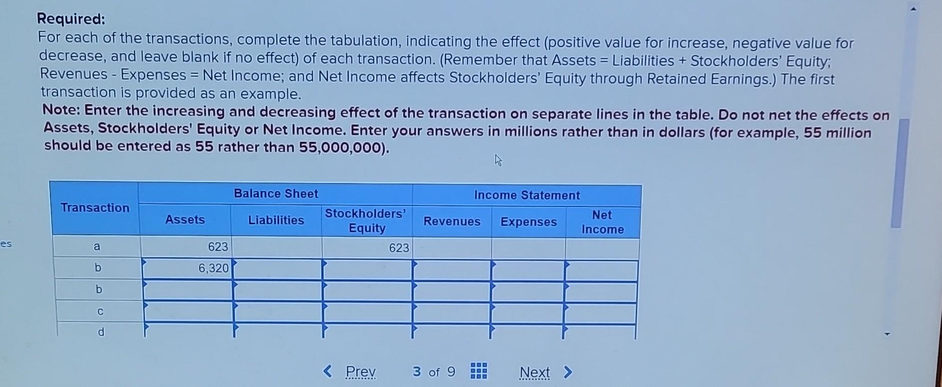 Solved Required: For each of the transactions, complete the | Chegg.com
