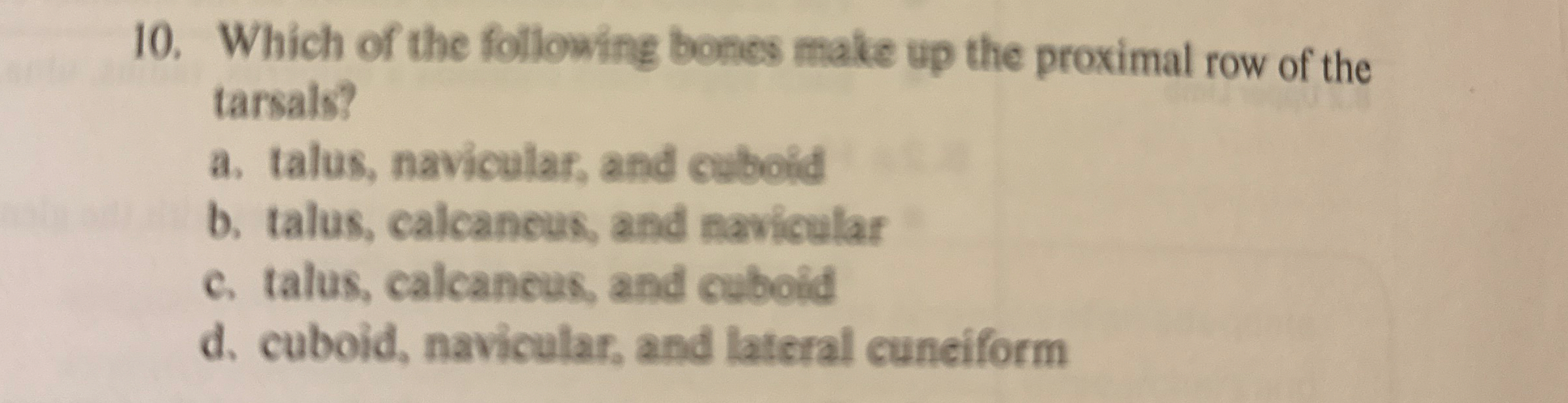 Which of the following bones make up the proximal row | Chegg.com