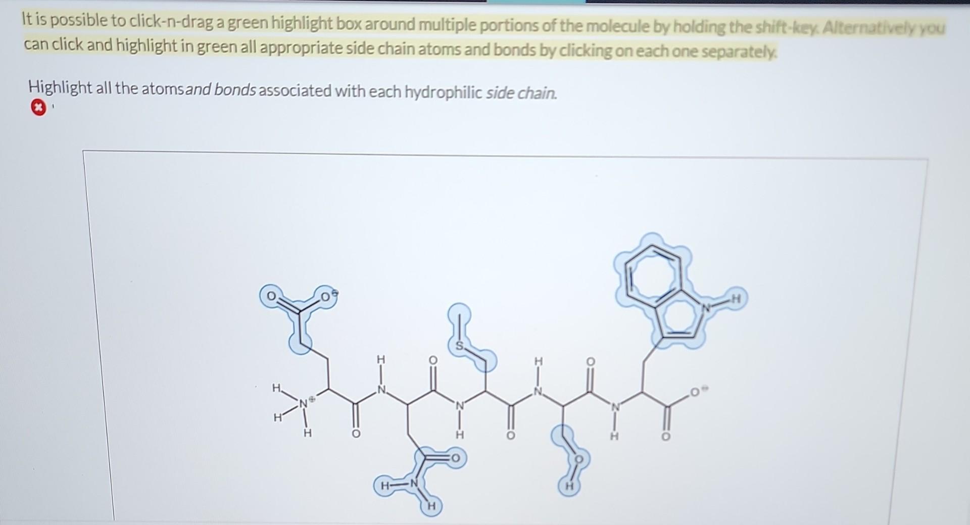 Solved It is possible to click-n-drag a green highlight box | Chegg.com
