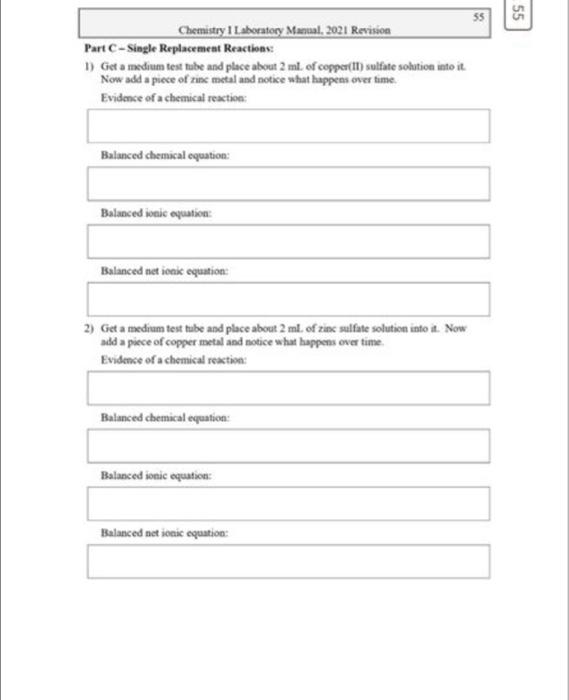 Solved 3) Get a clean dry test tube, a wooden splint, and a | Chegg.com