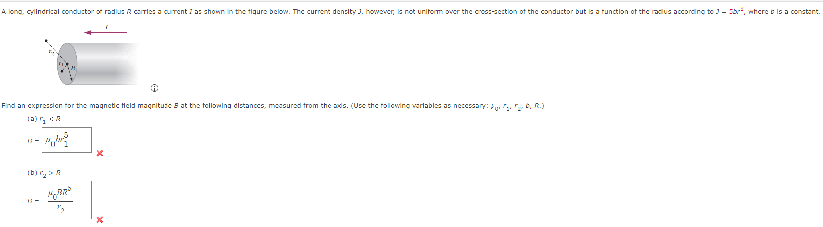 Solved (i)Find an expression for the magnetic field | Chegg.com