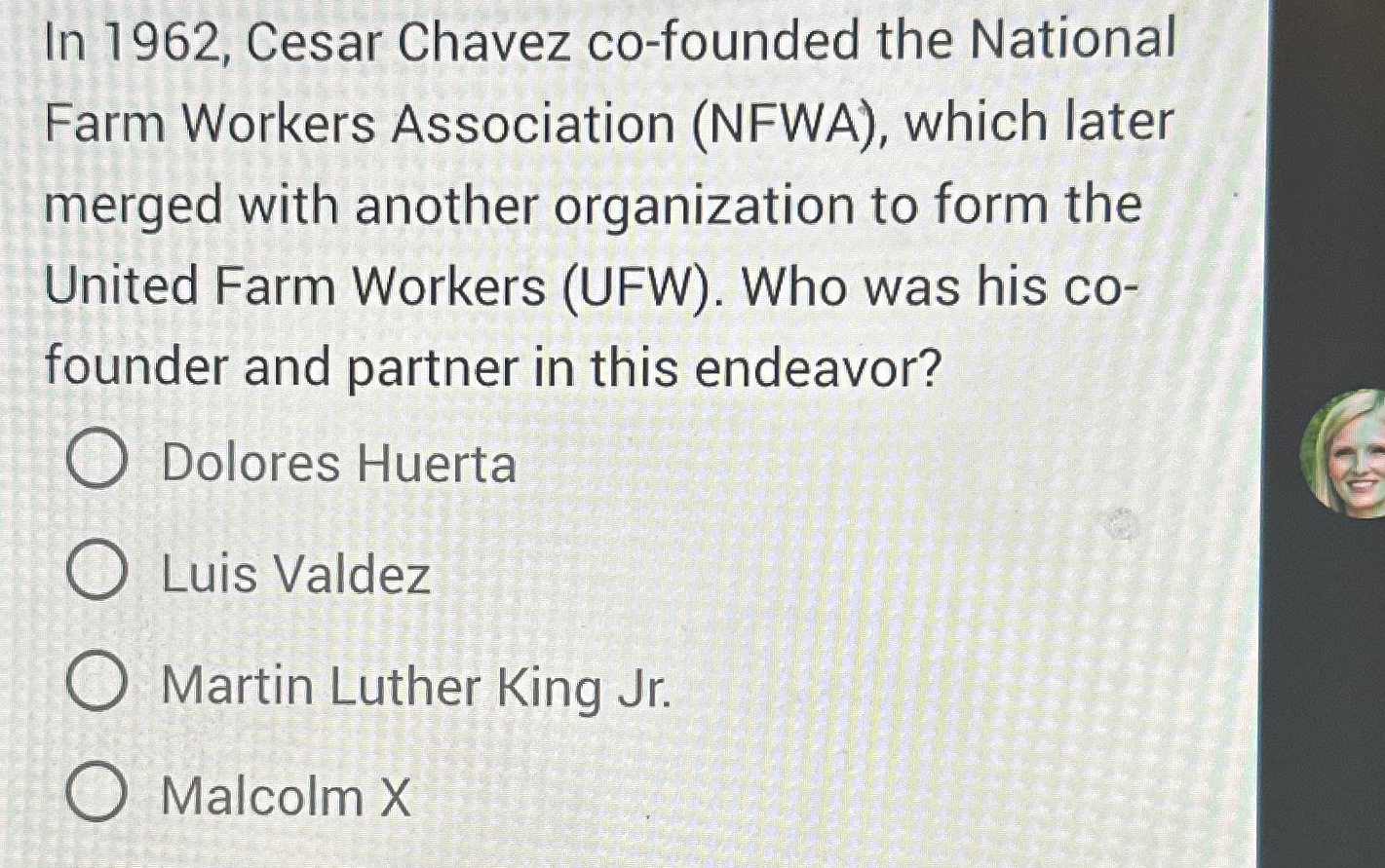 Solved In 1962, ﻿Cesar Chavez co-founded the National Farm | Chegg.com