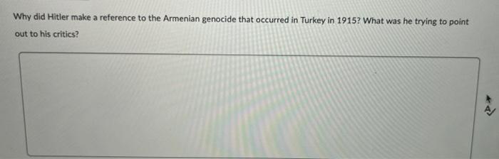 Comment on Hitler's rationale for developing a German | Chegg.com