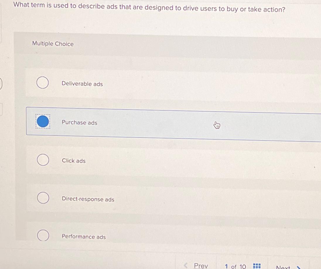 Solved What term is used to describe ads that are designed | Chegg.com