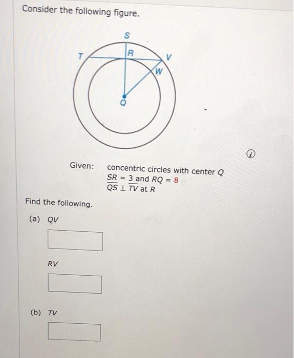 Solved Consider the following figure. (i) Given: concentric | Chegg.com