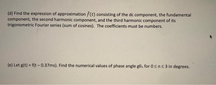 Solved A periodic rectangular pulse train f(t) shown in | Chegg.com