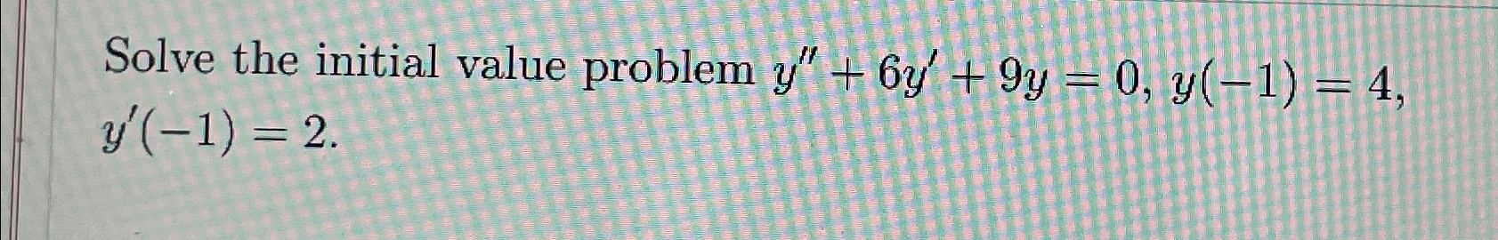 Solved Solve the initial value problem | Chegg.com