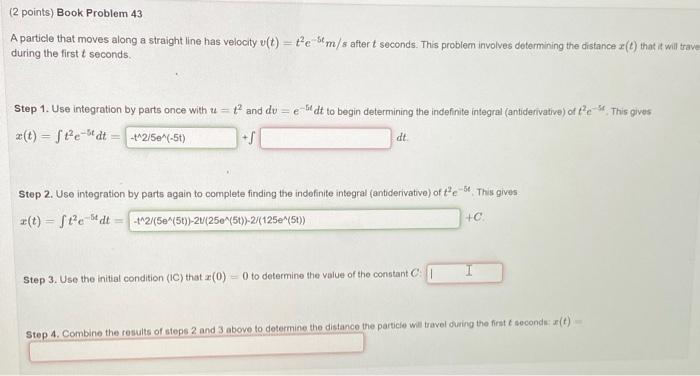 Solved A particle that moves along a straight line has | Chegg.com