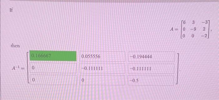 Solved A=⎣⎡6003−90−32−2⎦⎤ then | Chegg.com