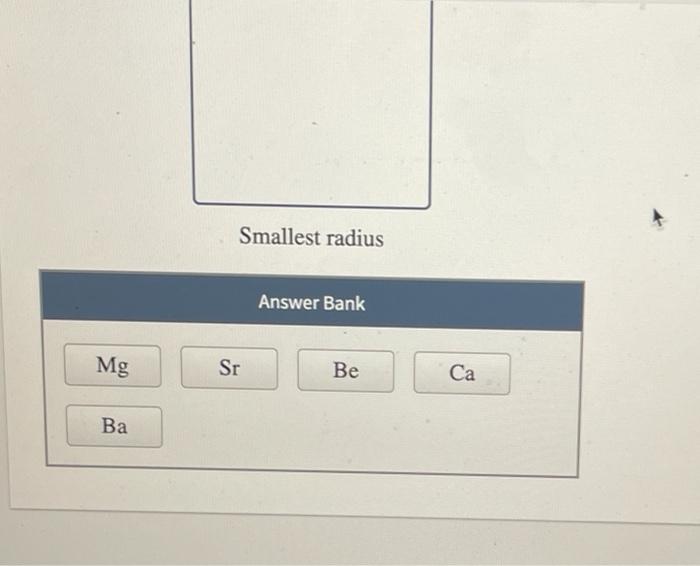 Solved Arrange these elements according to atomic radius. | Chegg.com