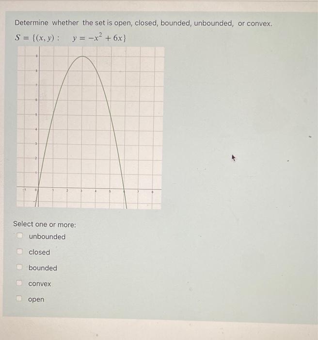 Solved Determine whether the set is open, closed, bounded, | Chegg.com