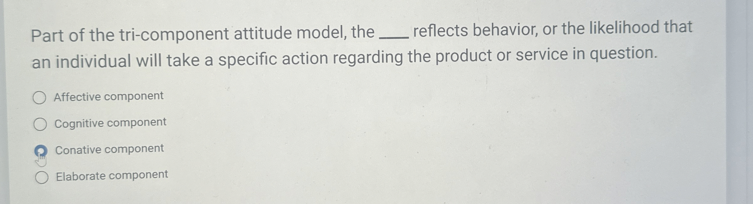 Solved Part of the tri-component attitude model, the q, | Chegg.com