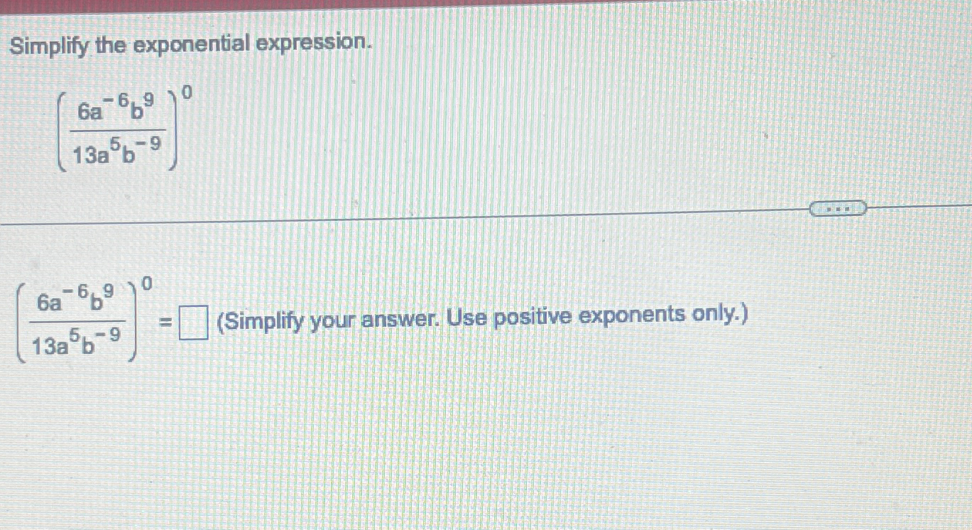 Solved Simplify the exponential | Chegg.com