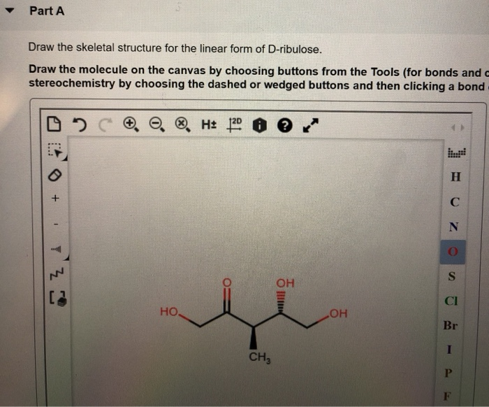 Solved Part A Draw the skeletal structure for the linear | Chegg.com