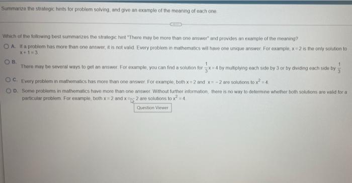 Solved Summare the strategic hints for problem solving, and | Chegg.com