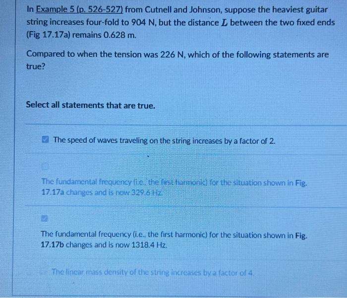 Solved In Example 5 (p. 526-527) from Cutnell and Johnson, | Chegg.com
