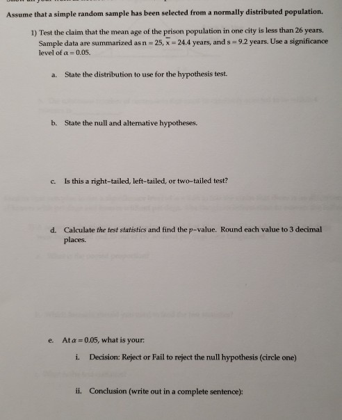 Solved Assume that a simple random sample has been selected | Chegg.com