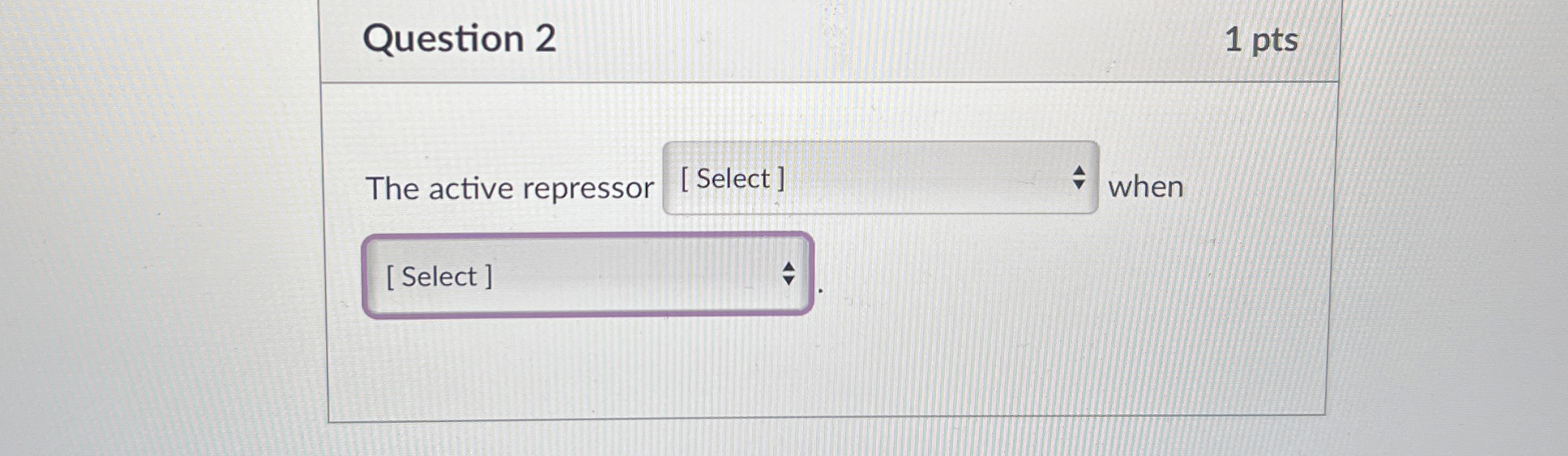 Solved Question 21 ﻿ptsThe active repressolwhen | Chegg.com