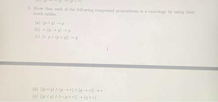 Solved 5. Show that each of the following compound | Chegg.com