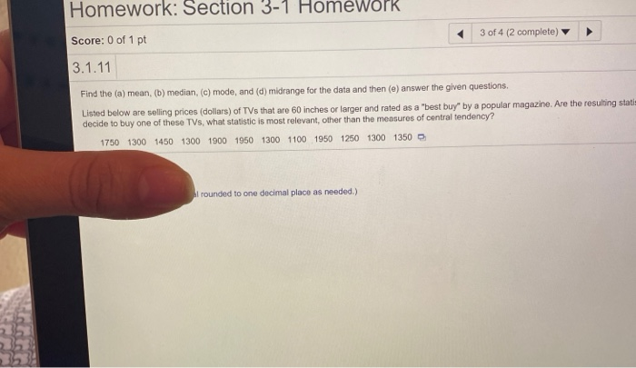 Solved Homework Section 3 1 Homework 3 Of 4 2 Complete