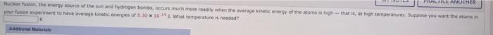 Solved pur tuoon experiment to have average kisate energies | Chegg.com