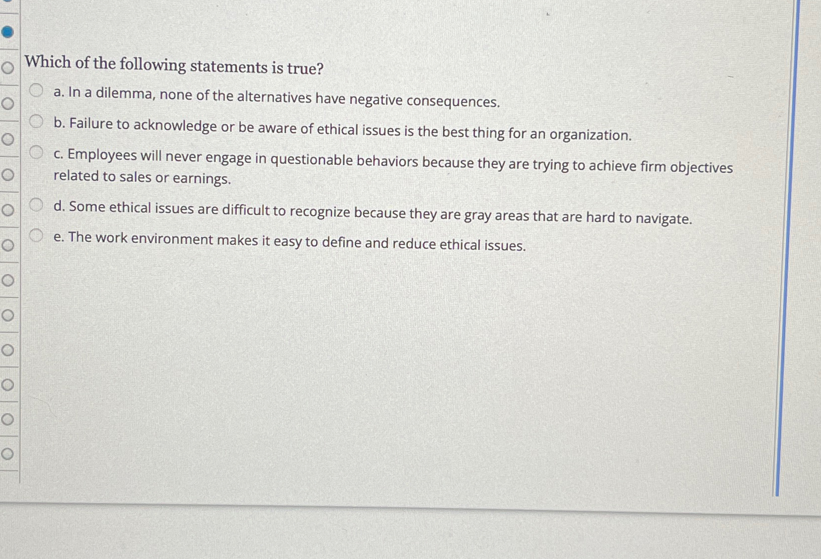 Solved Which of the following statements is true?a. ﻿In a | Chegg.com