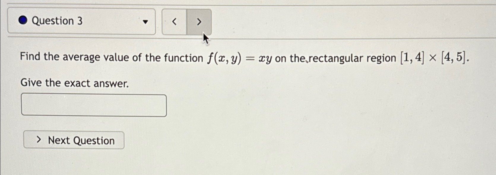 Solved Question 3Find the average value of the function | Chegg.com
