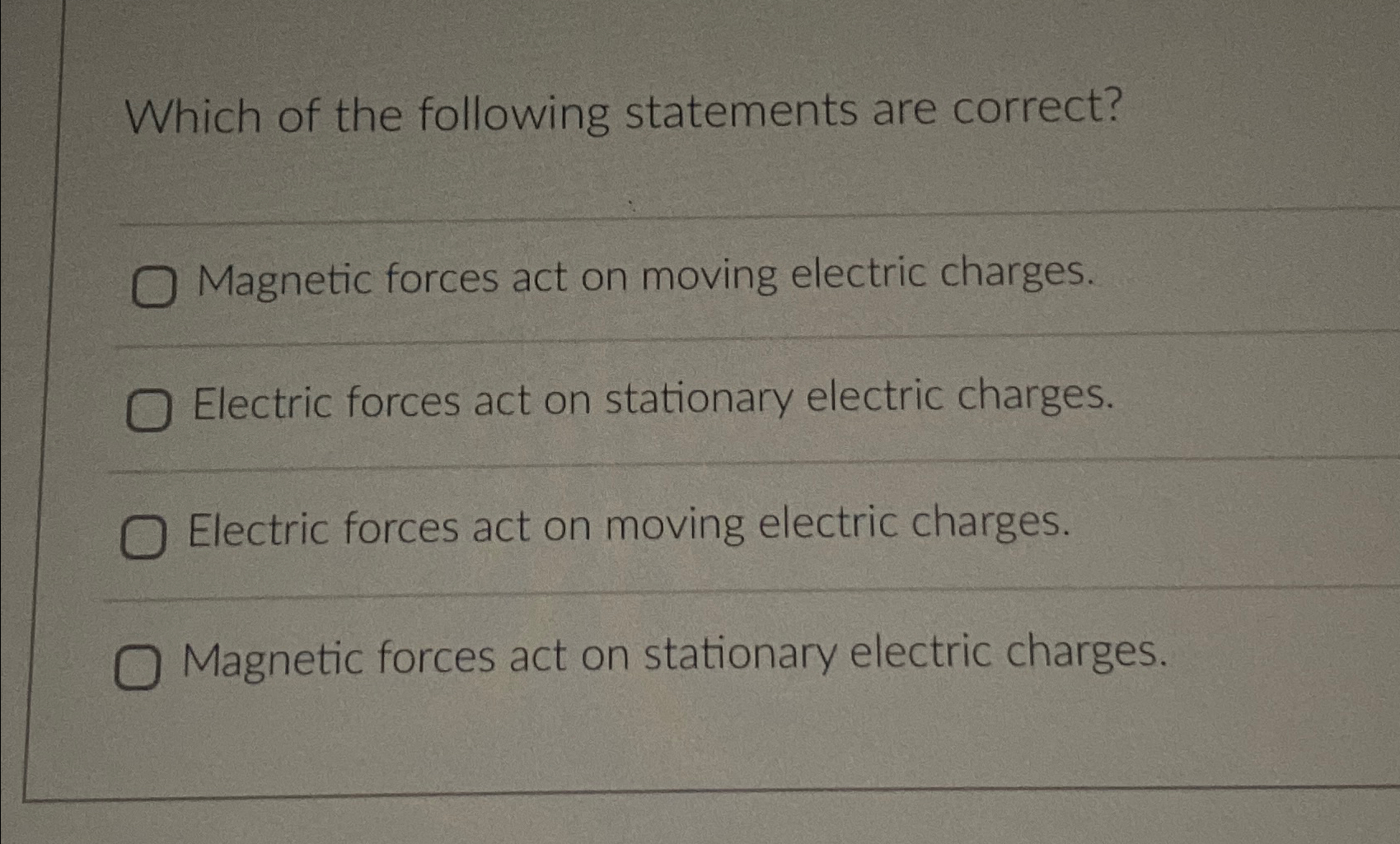 Solved Which of the following statements are | Chegg.com