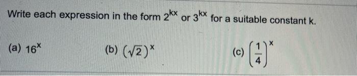 Solved Write each expression in the form 2kx or 3kx for a | Chegg.com