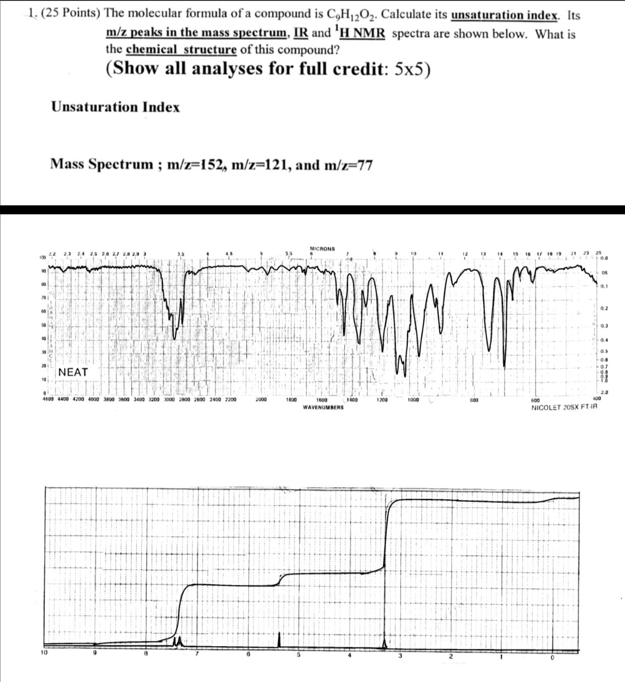 Solved ( 25 ﻿Points) ﻿The molecular formula of a compound is | Chegg.com