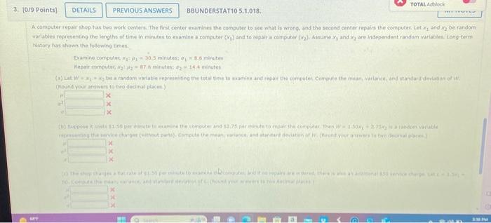 atory has ahown the following timen: x x x X | Chegg.com