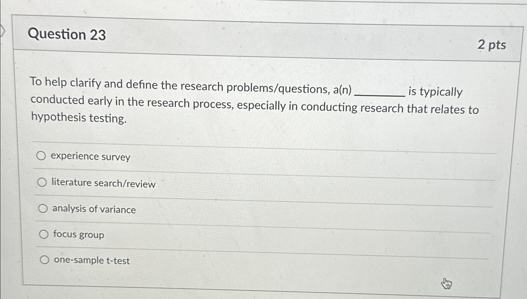 Solved Question 232 ﻿ptsTo help clarify and define the | Chegg.com