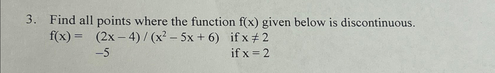 Solved Find all points where the function f(x) ﻿given below | Chegg.com