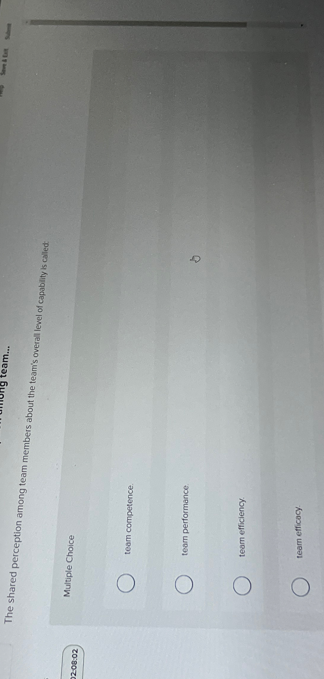 Solved The shared perception among team members about the | Chegg.com