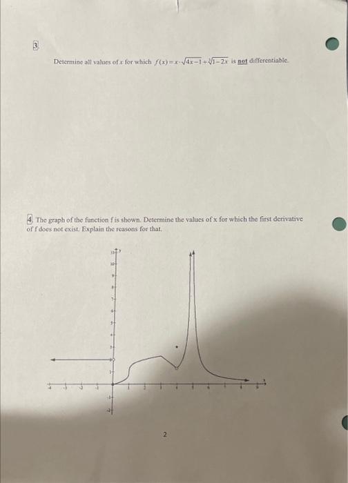 Solved (3. Determine all values of x for which | Chegg.com