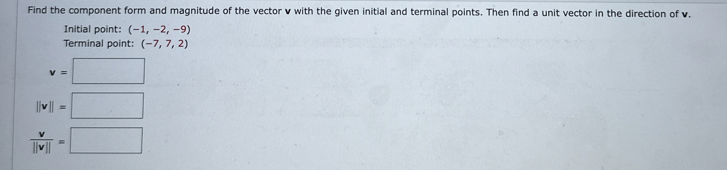 Solved Find the component form and magnitude of the vector v | Chegg.com