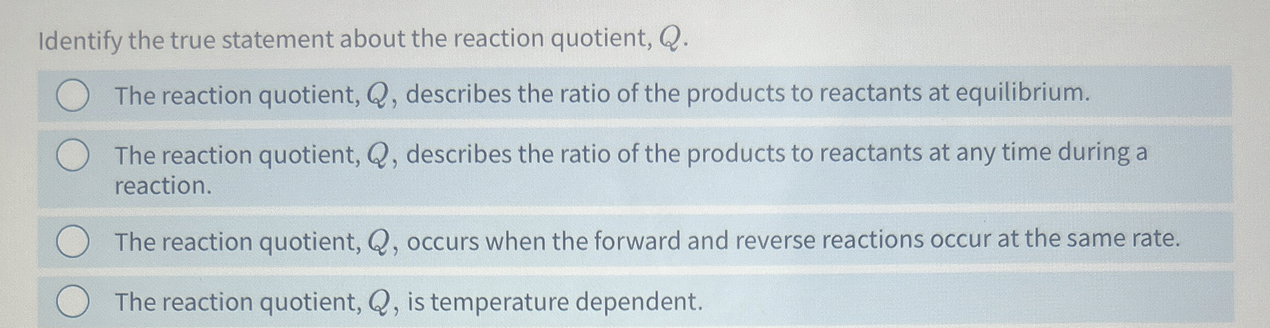 Solved Identify the true statement about the reaction | Chegg.com