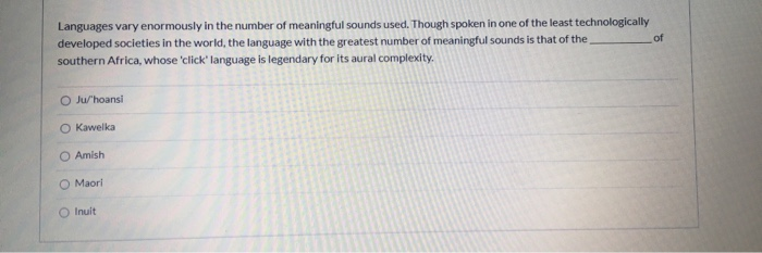 Solved of Languages vary enormously in the number of | Chegg.com