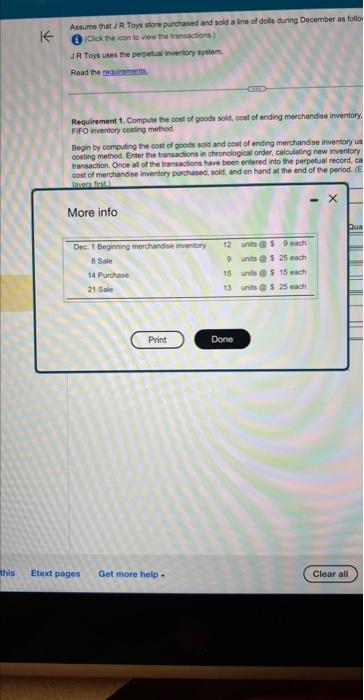 Solved Assume that J R Toys store purchased and sold a line | Chegg.com
