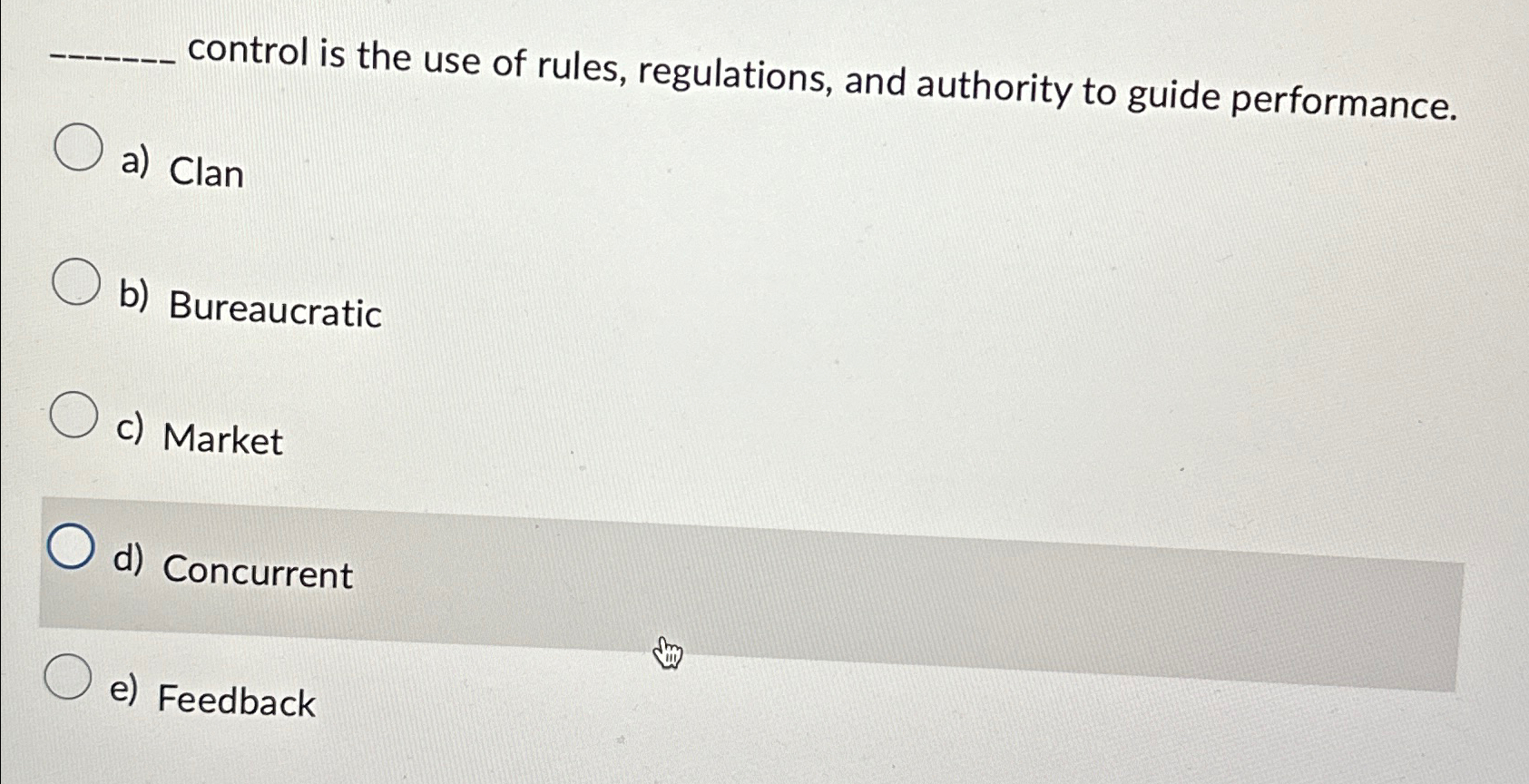 Solved control is the use of rules, regulations, and | Chegg.com