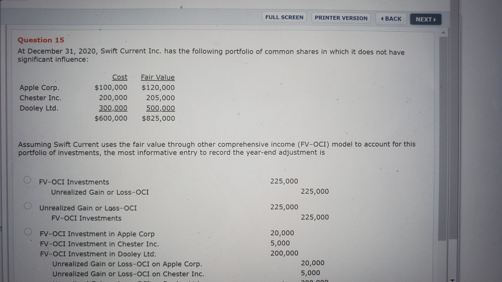Solved FULL SCREEN PRINTER VERSION | Chegg.com