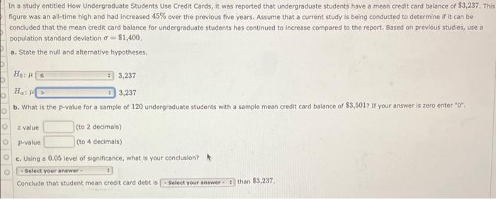 Solved In a study entitied How Undergraduate Students Use | Chegg.com