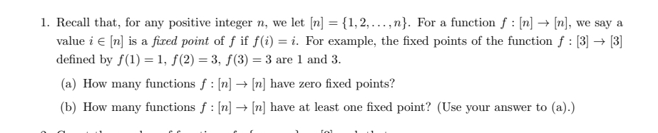 Solved Recall that, for any positive integer n, ﻿we let | Chegg.com
