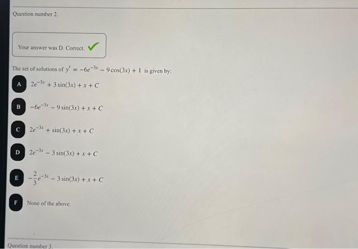 Solved Question number 2. Your answer was D. Correct. The | Chegg.com