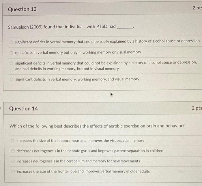 Solved Question 13 2 pts Samuelson (2009) found that | Chegg.com